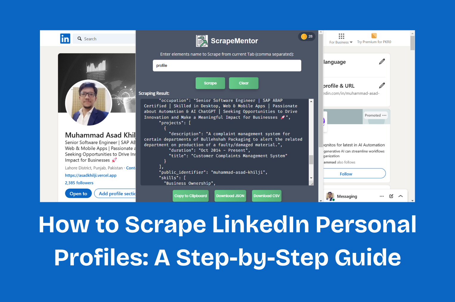 How to Scrape LinkedIn Personal Profiles: A Step-by-Step Guide